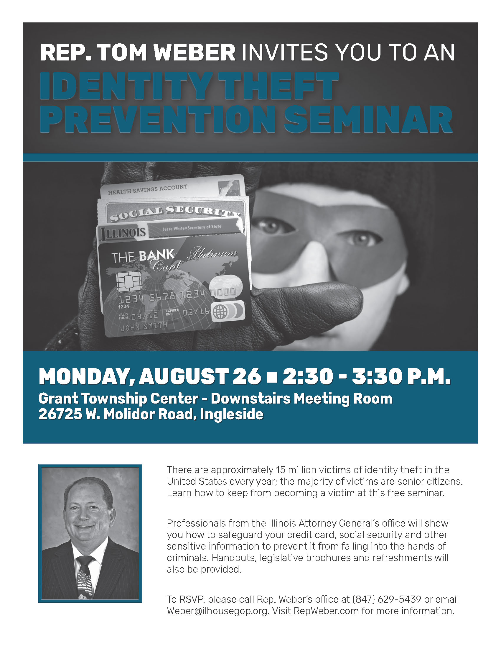Rep.Weber Invites You to An I.D. Theft Prevention Seminar - Tom Weber